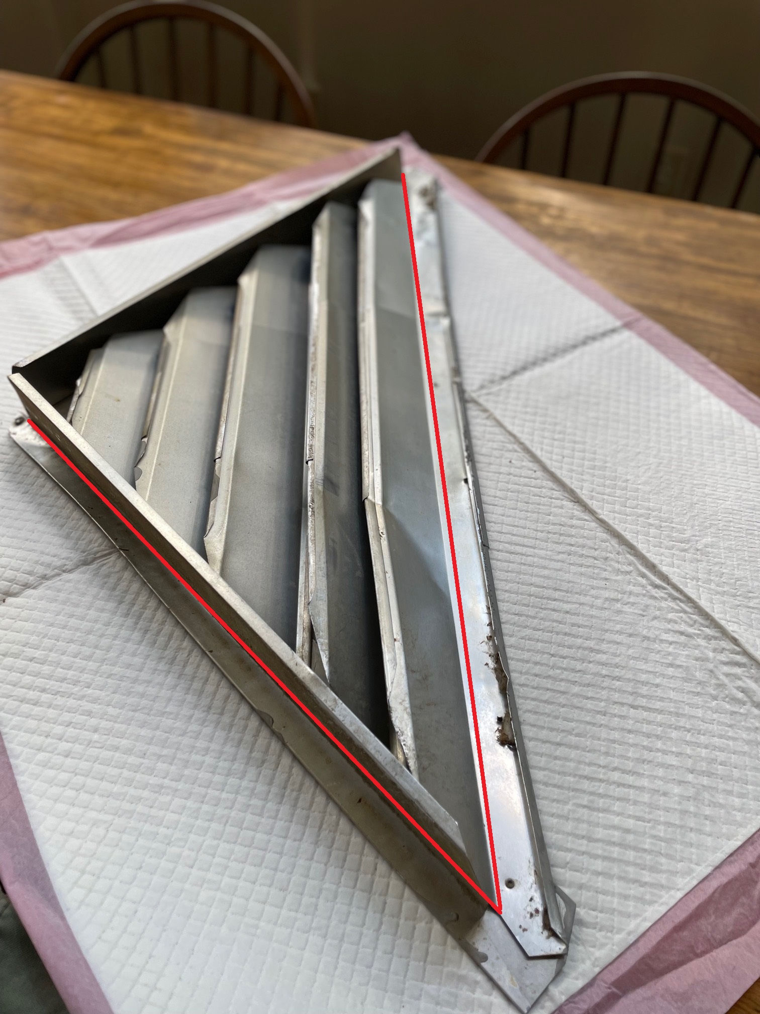 Triangle Louver Vent Measure Guide
